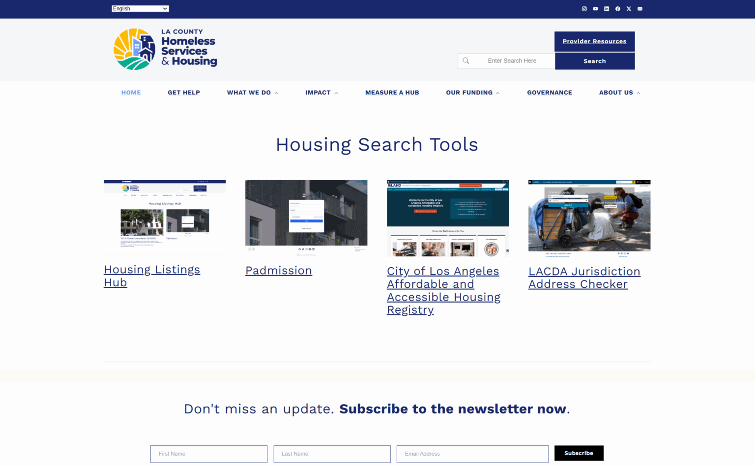 Provider Resources (Info Center) - LA County Homeless Services & Housing